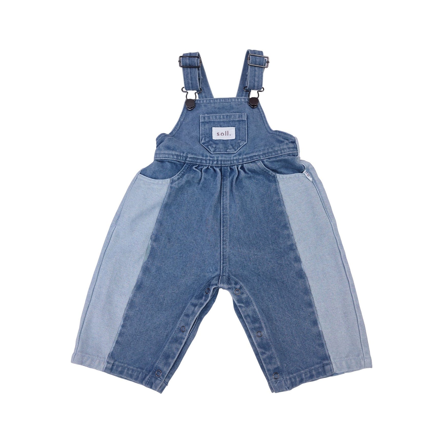 Kids Two-Tone Denim Overalls – soll. the label