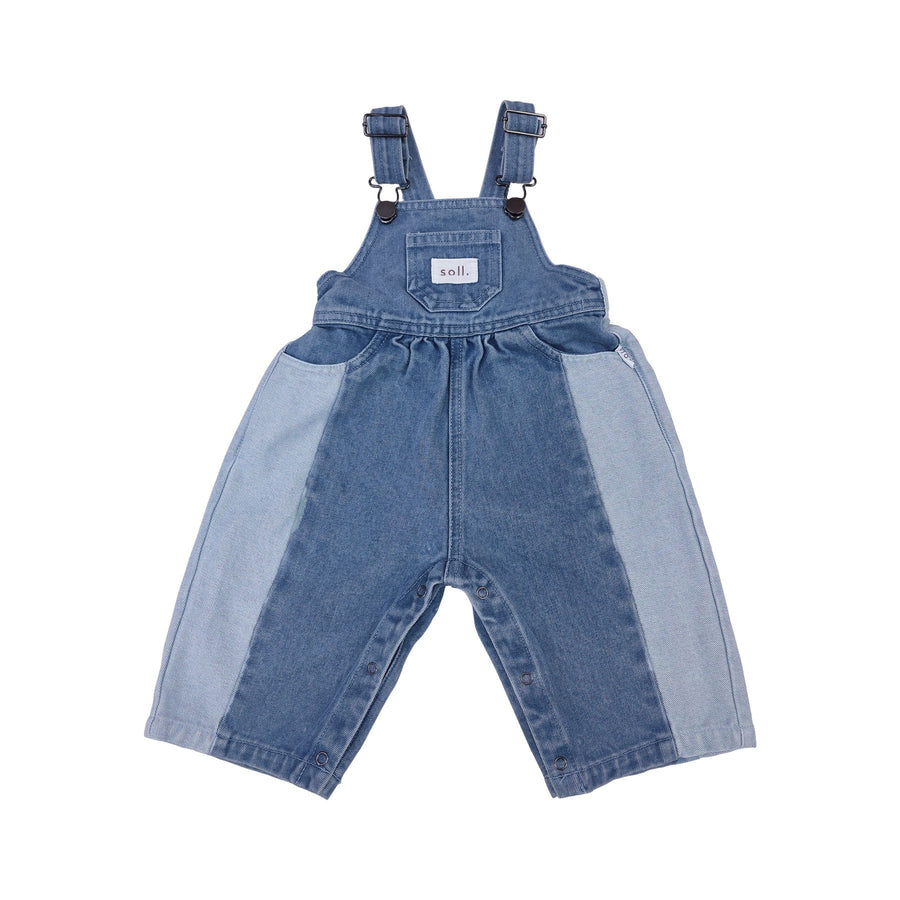Kids Two-Tone Denim Overalls – soll. the label